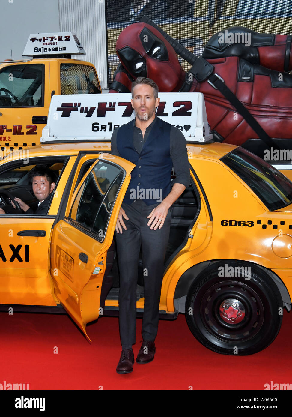 Actor Ryan Reynolds attends the Japan premiere for the film "Deadpool 2 ...