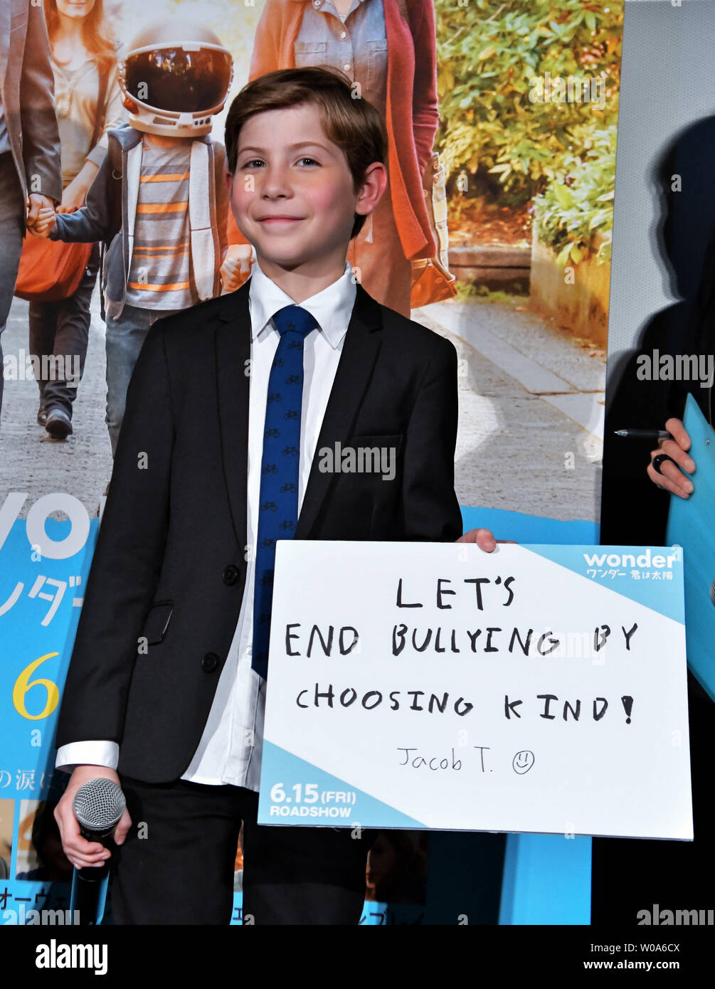 Actor Jacob Tremblay attends the Japan Premiere for the film "Wonder ...