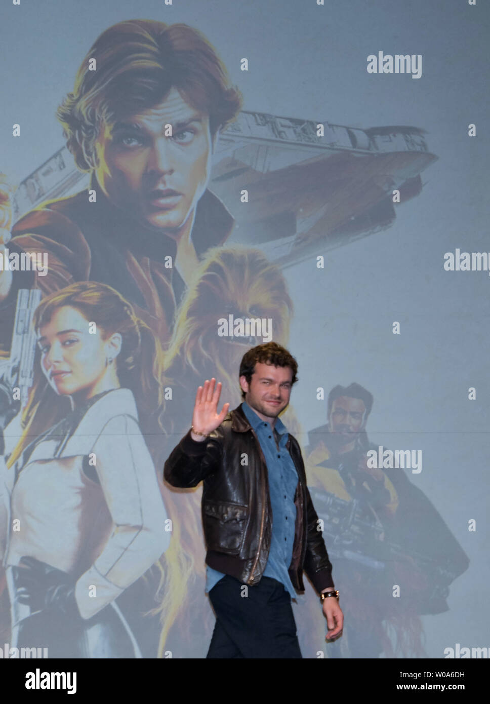 Actor Alden Ehrenreich attends the press conference for the film "Solo ...