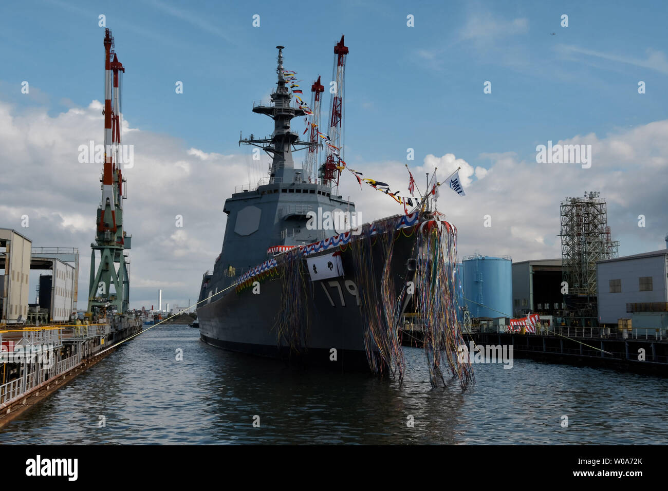 Japan's New Aegis Guided Missile Destroyer "Maya" is seen during the ...