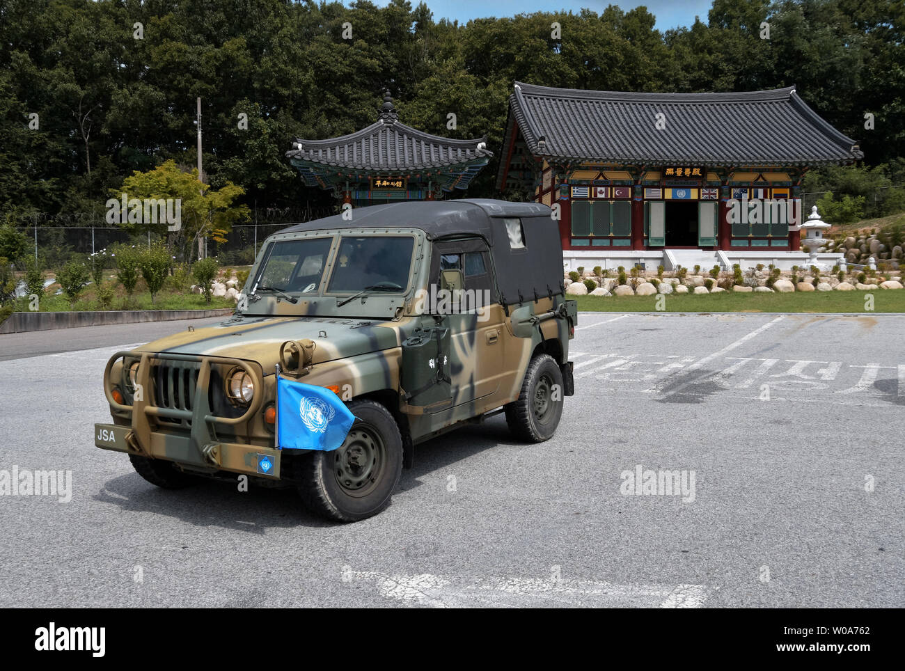 South Korean Light utility vehicle is seen at the Camp Bonifas in the ...
