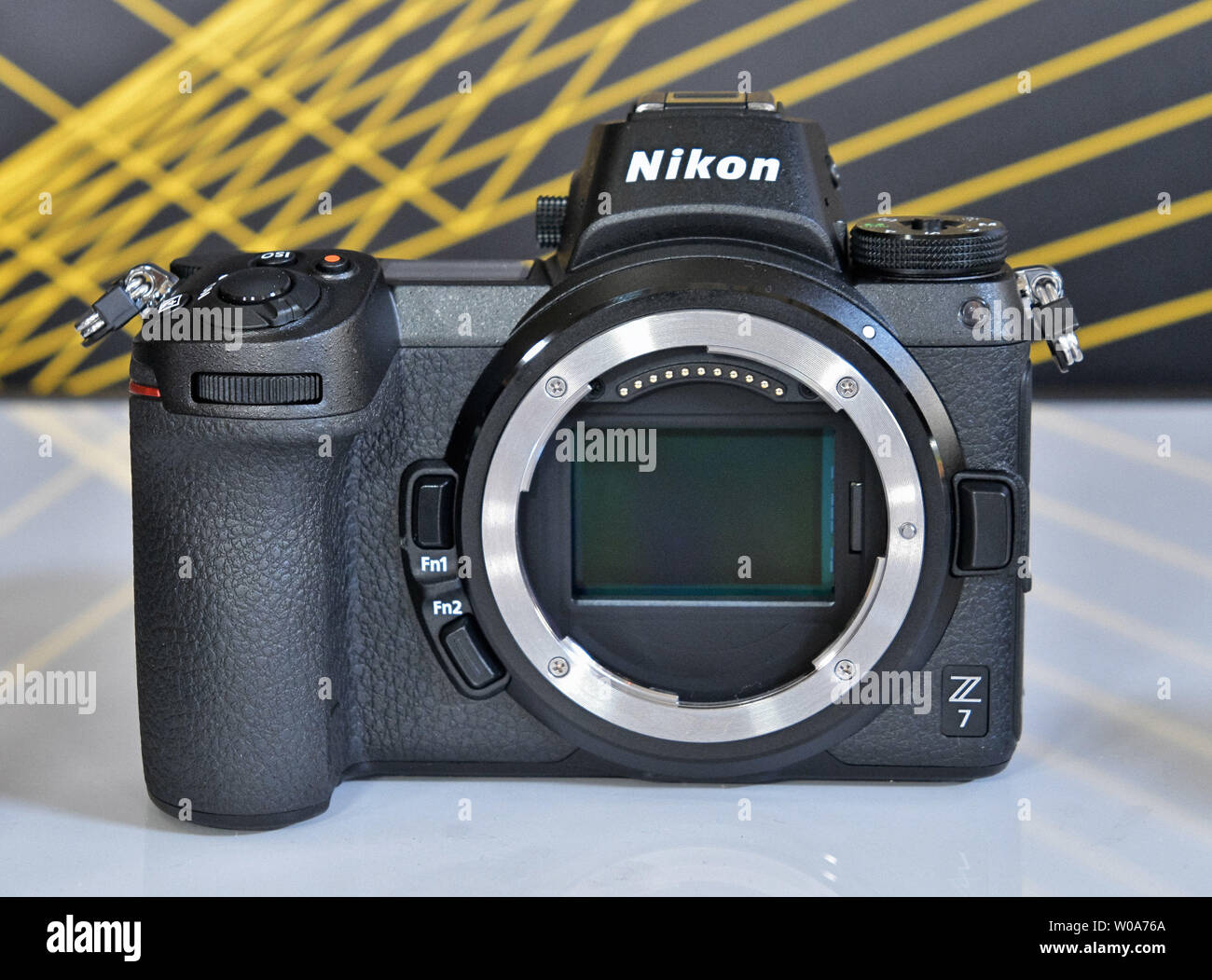 New full-frame mirrorless camera "Z7" of Nikon is displayed during an ...