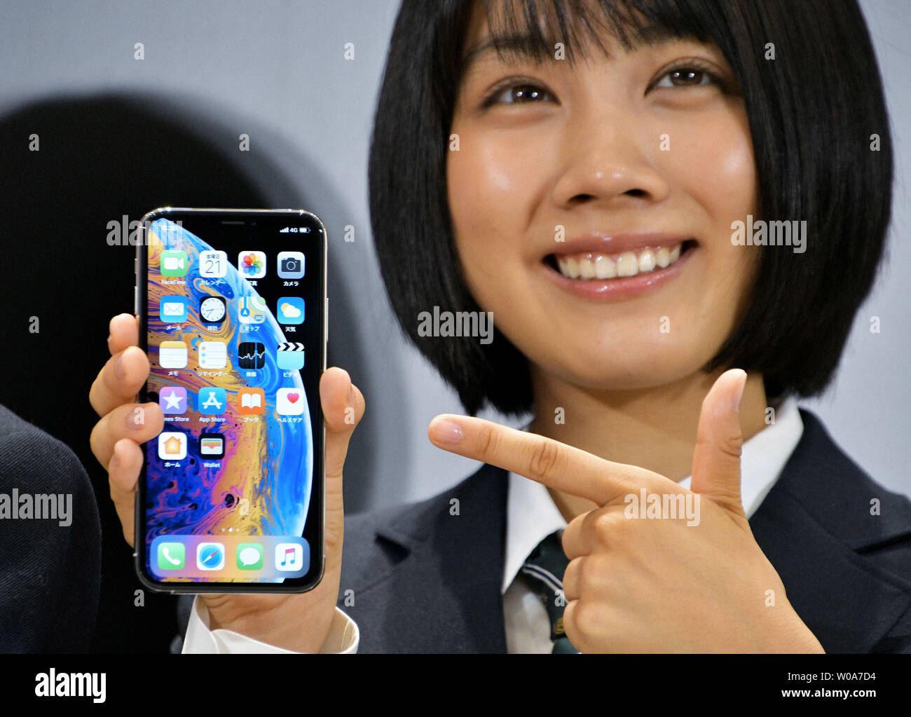 Japanese actress Honoka Matsumoto poses for camera during a launch ...