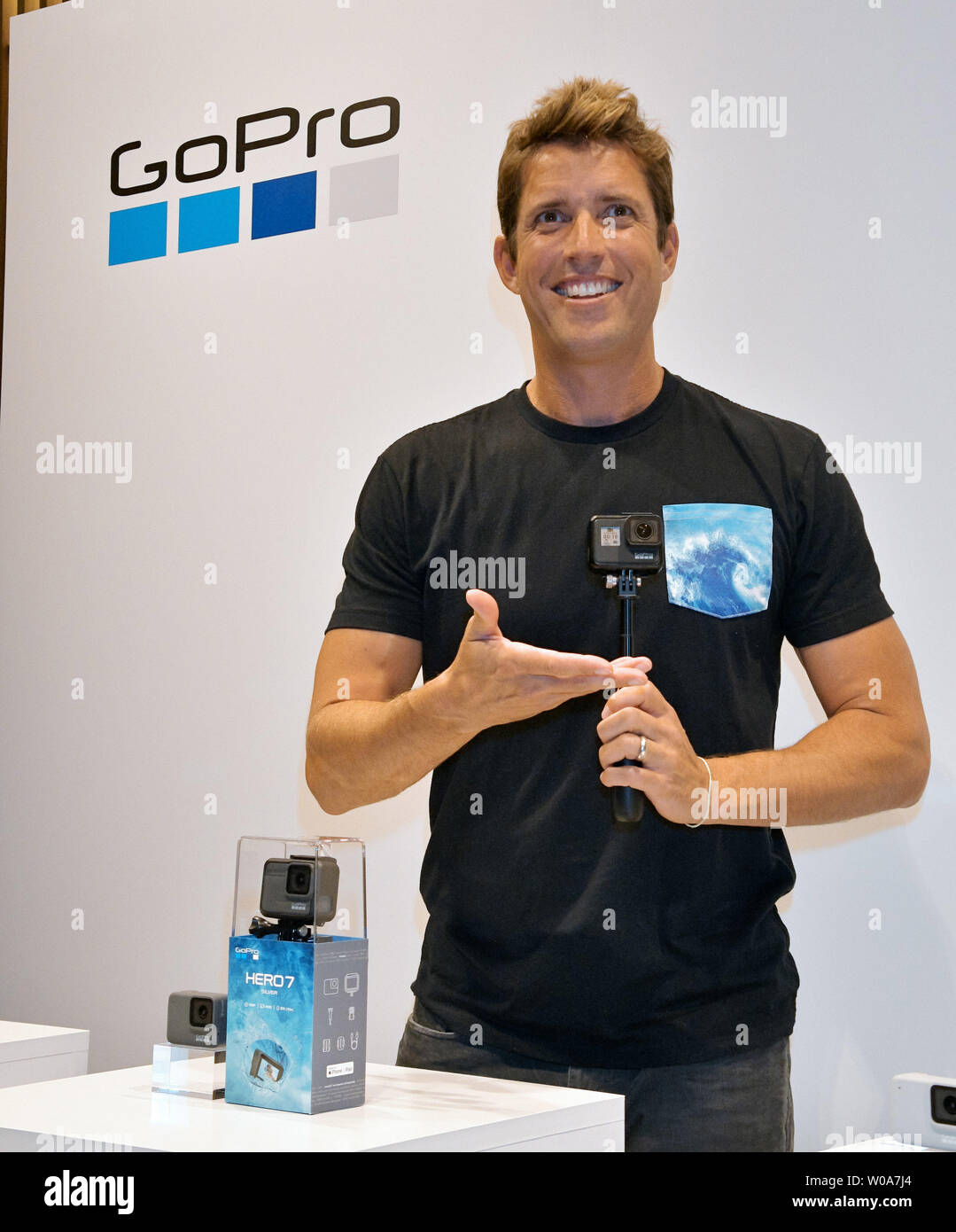 Founder and CEO of GoPro, Nick Woodman attends the press conference for ...