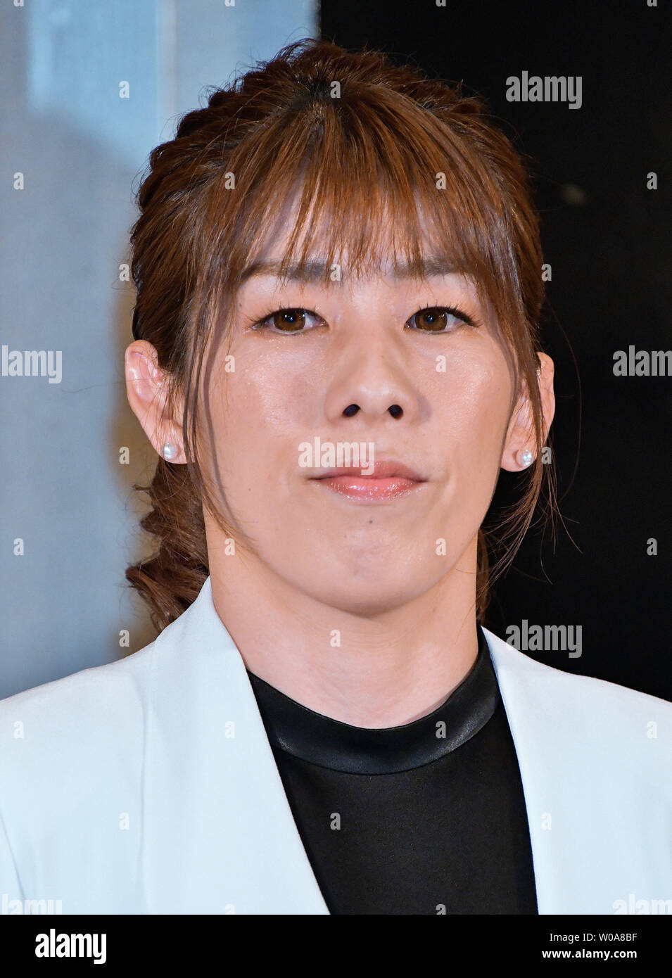 Japanese three-time Olympic wrestling gold medalist Saori Yoshida ...