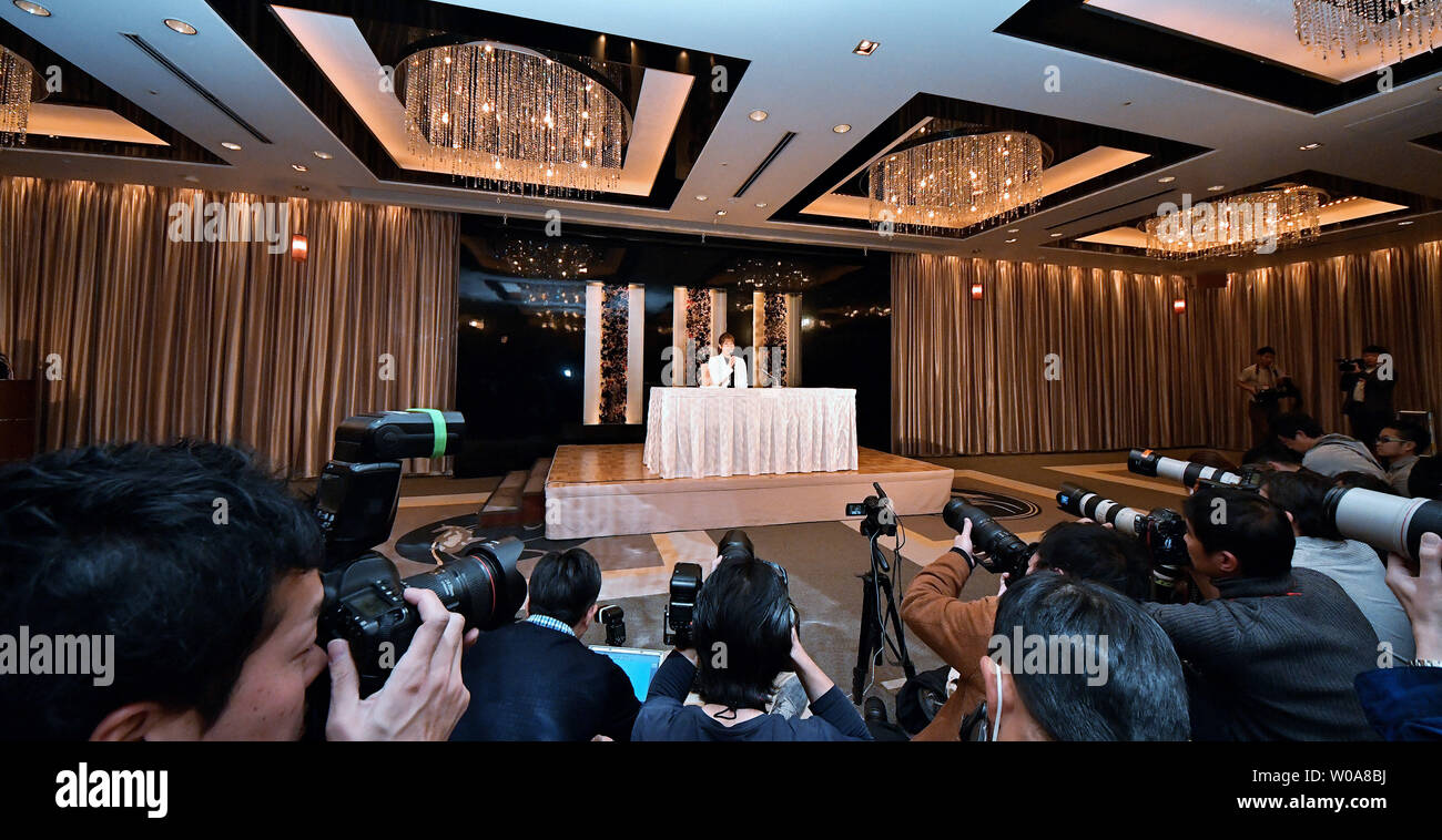 Japanese three-time Olympic wrestling gold medalist Saori Yoshida ...