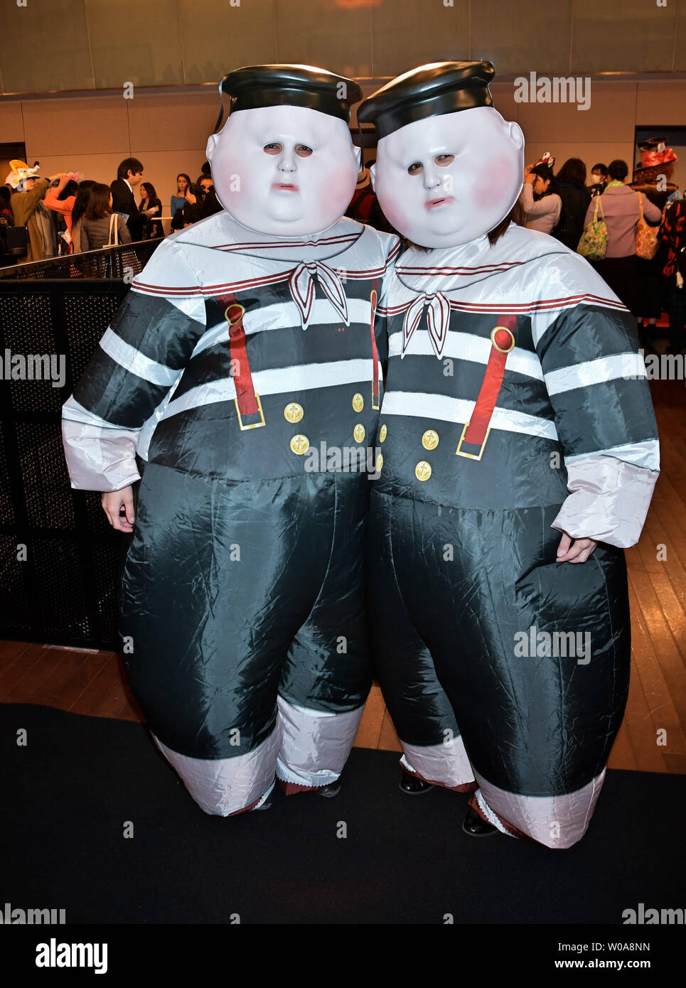 Japanese fans wear costumes during the Premiere for the film "Dumbo" in ...