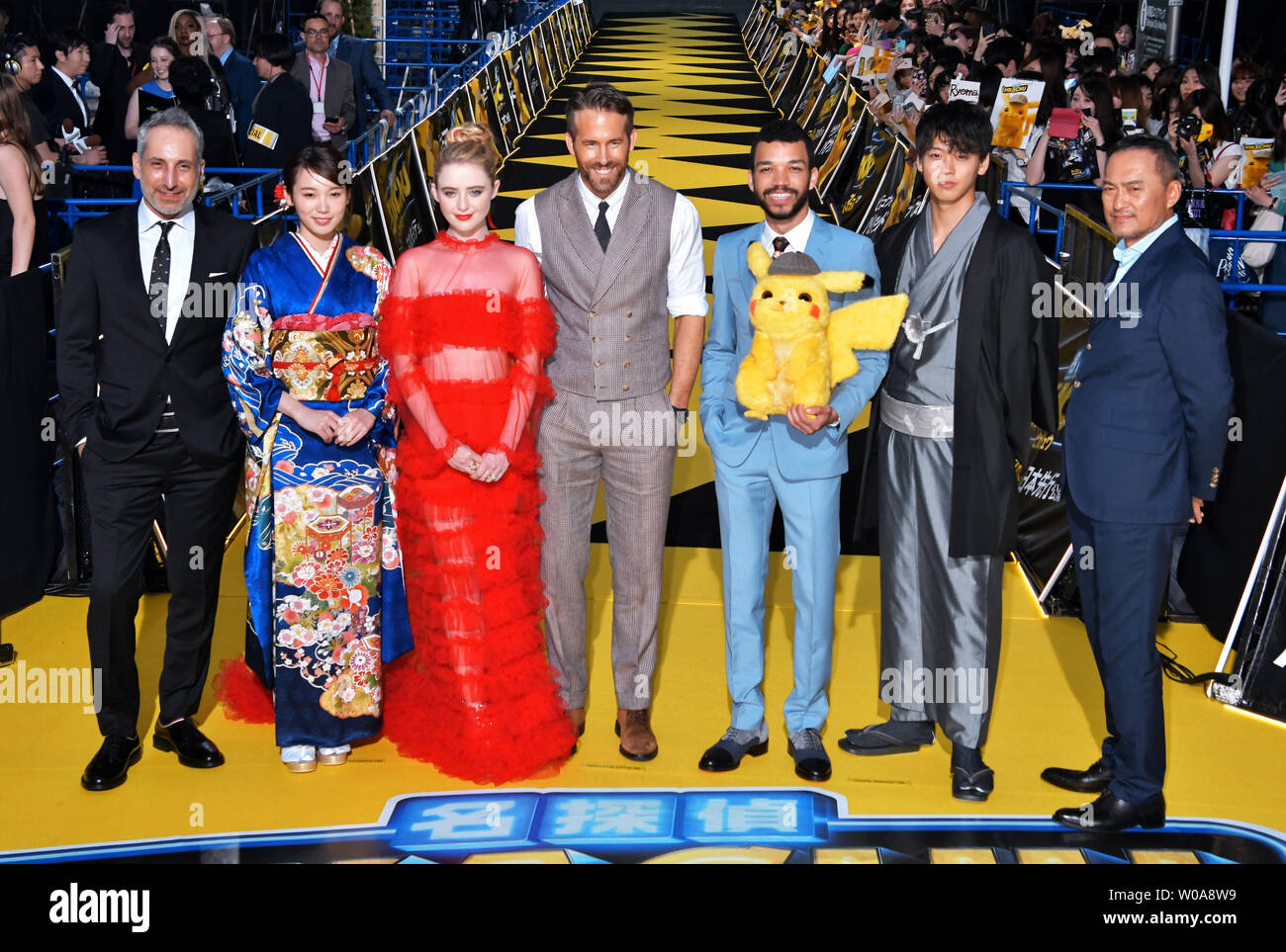 (L-R)Director Rob Letterman, actors Marie Iitoyo, Kathryn Newton, Ryan ...
