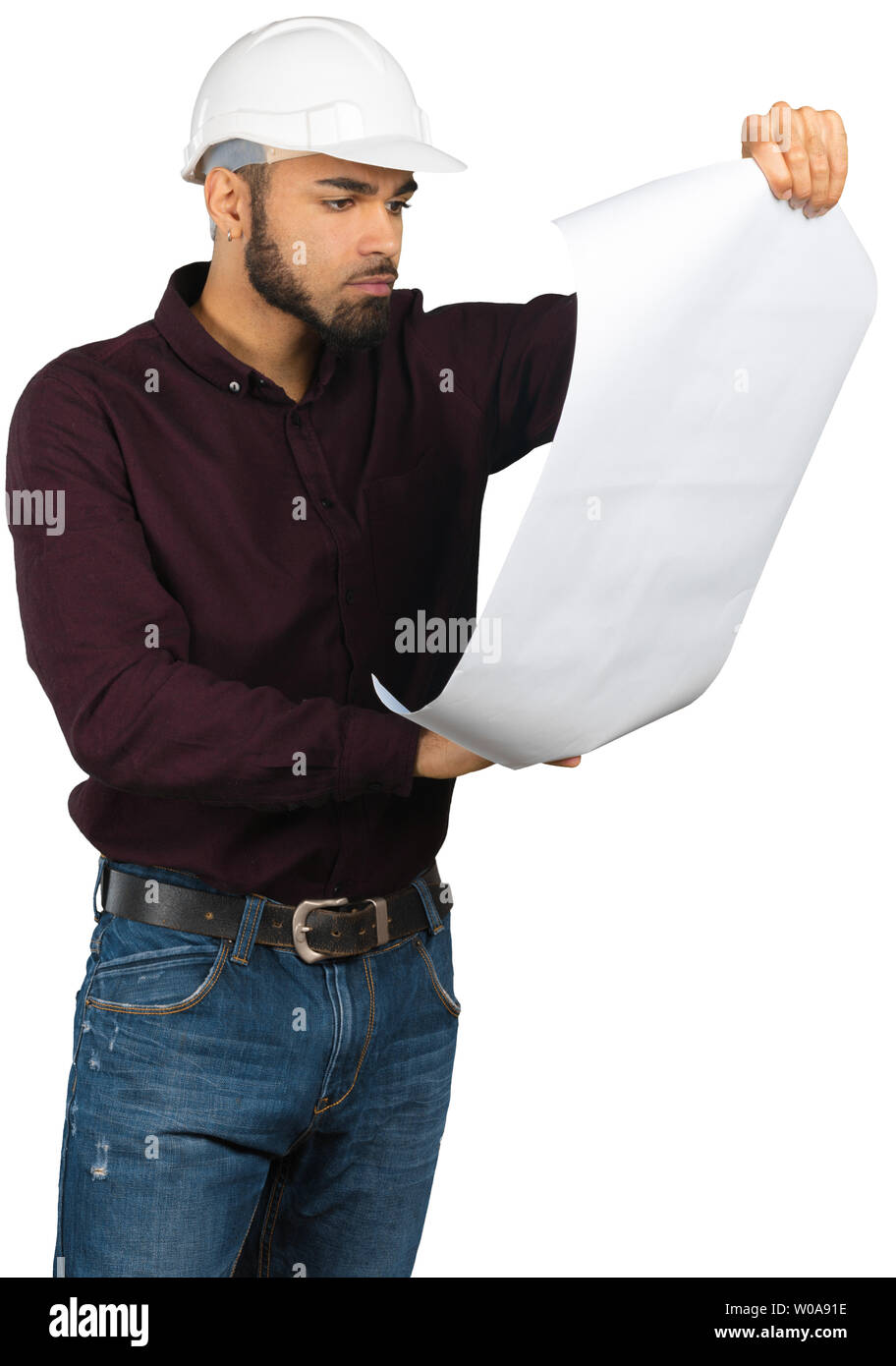 African engineer man architect Cut Out Stock Images & Pictures - Alamy