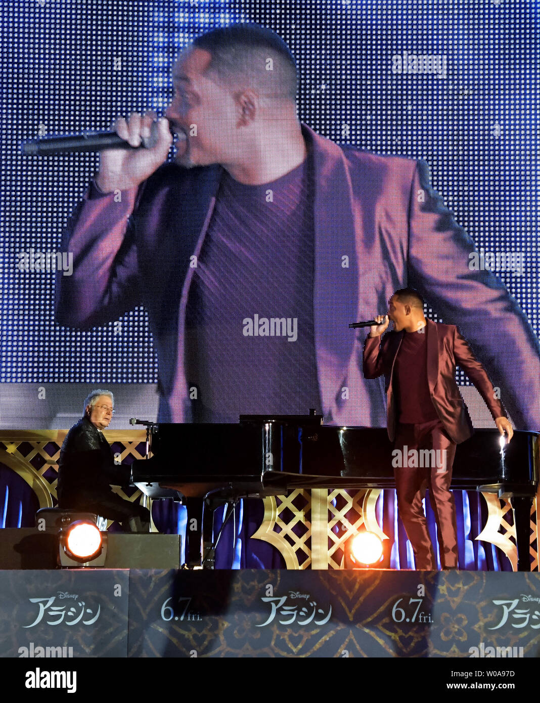 Actor Will Smith and Composer Alain Menken perform during the Japan ...