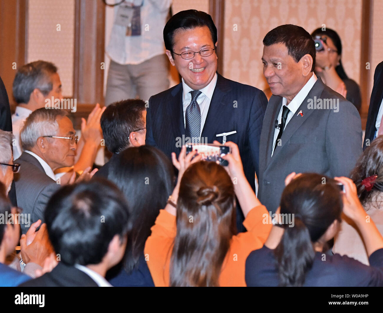 President of the Philippines Rodrigo Duterte attends the International ...