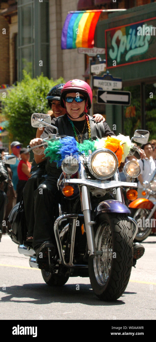 Motorcycle riders led the way as thousands of gay women took part in ...