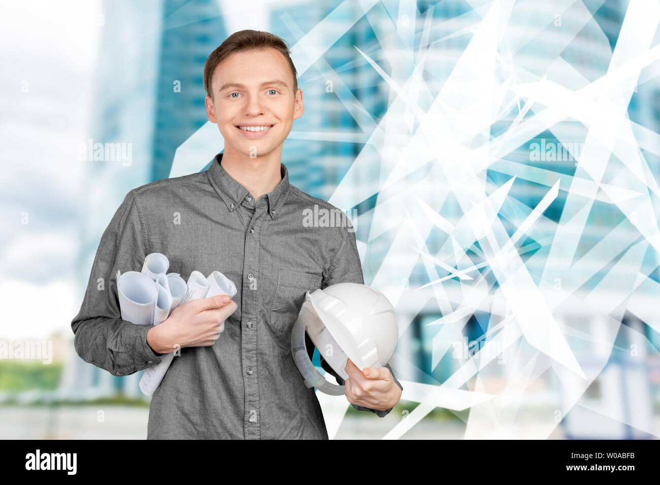 Portrait Of Architect Man Stock Photo - Alamy