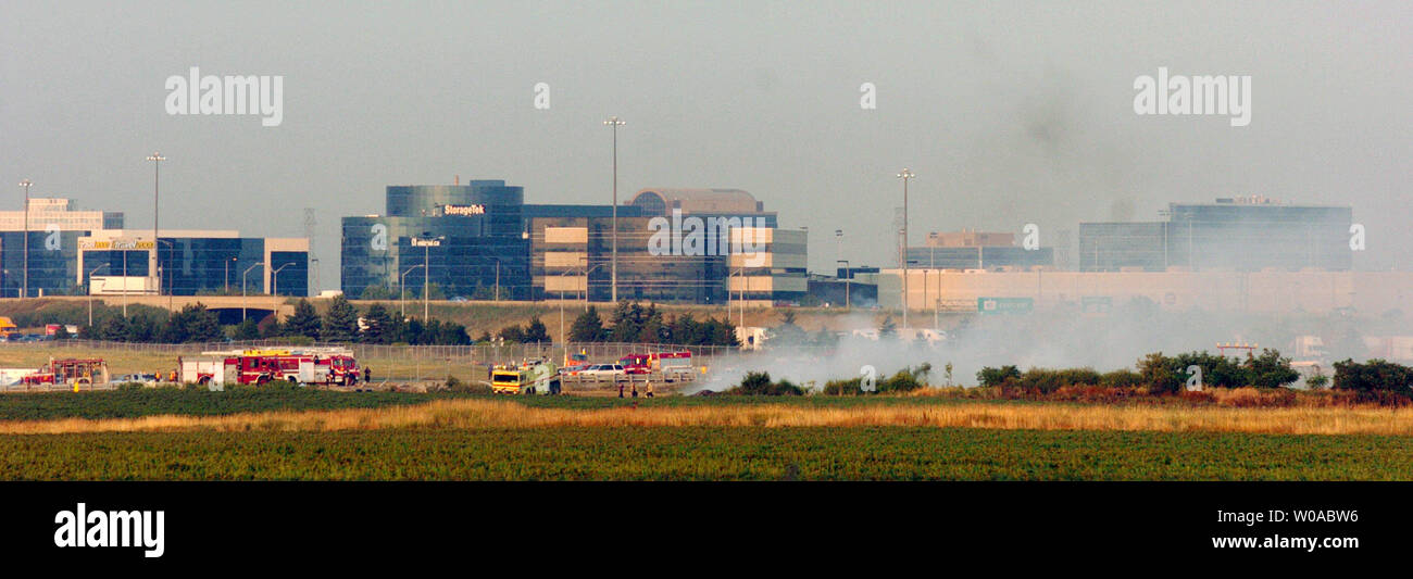 Emergency crews surround the area near the wreckage of Air France ...