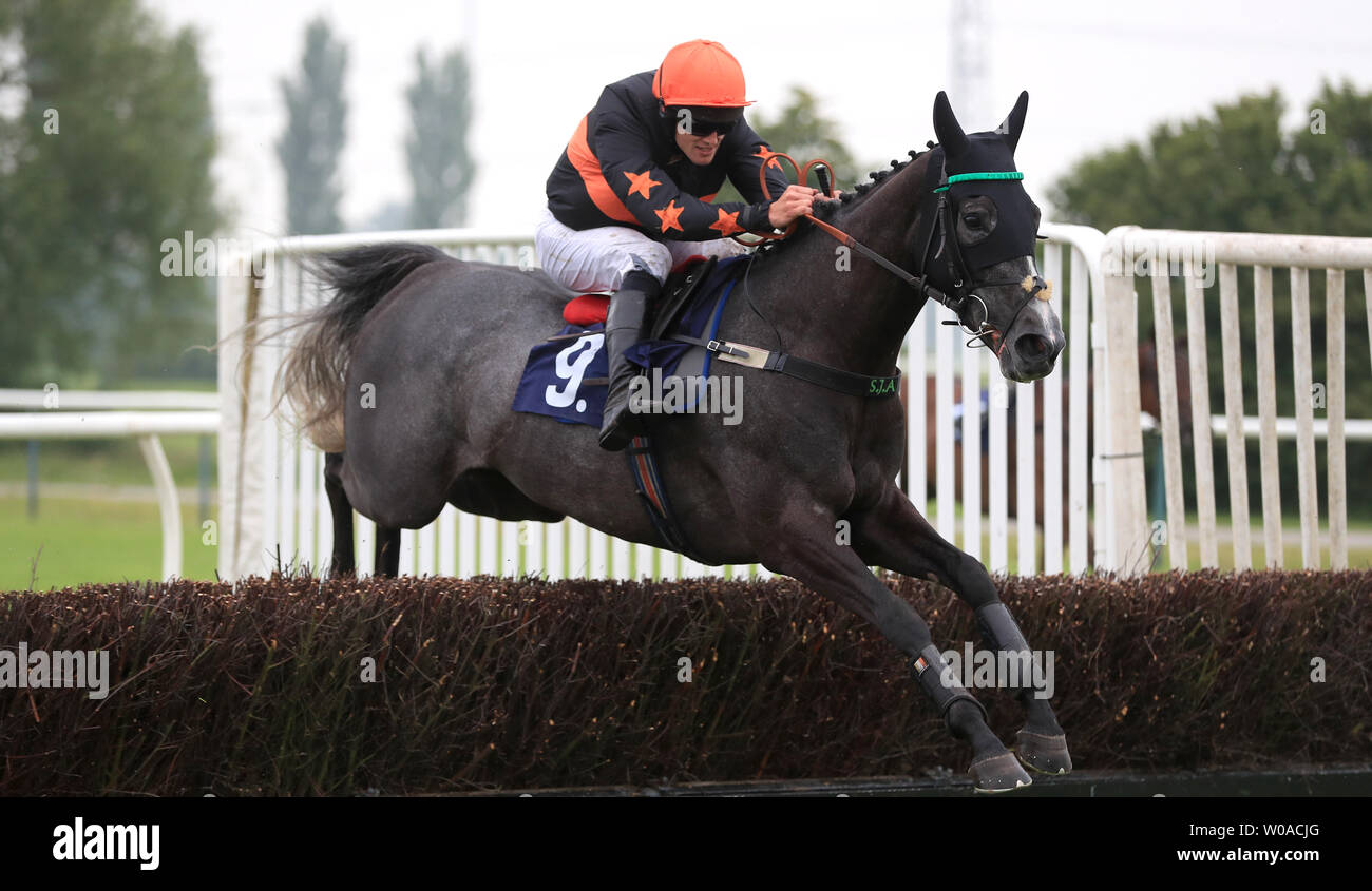 Jockey Alan Johns on Bempton Cliffs during the Southwell Racecourse ...