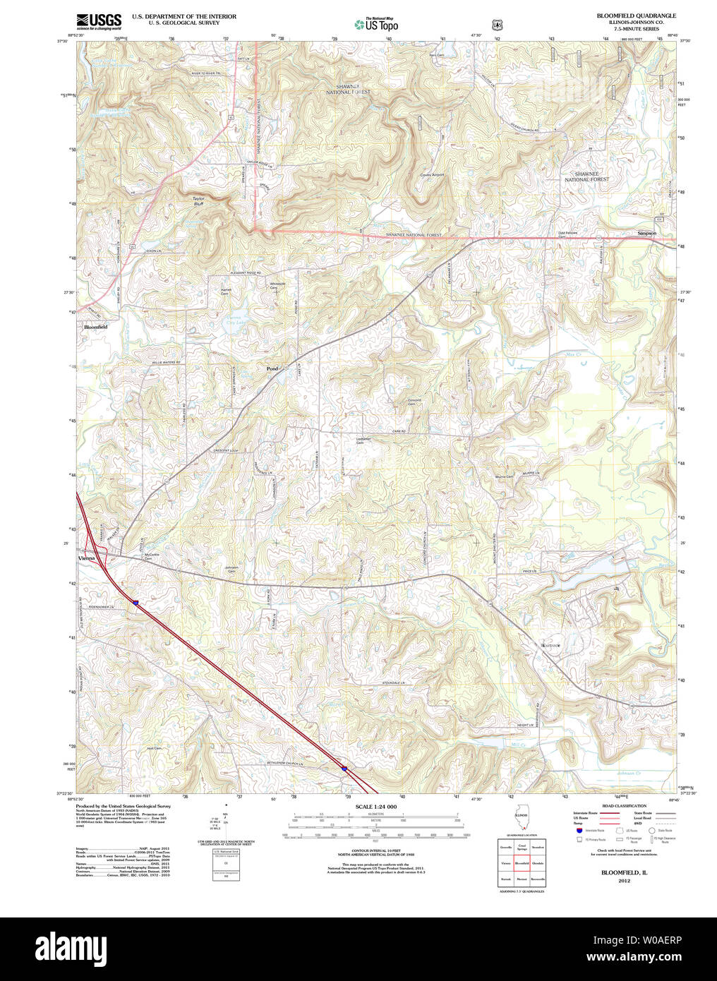 Map of bloomfield hi-res stock photography and images - Alamy