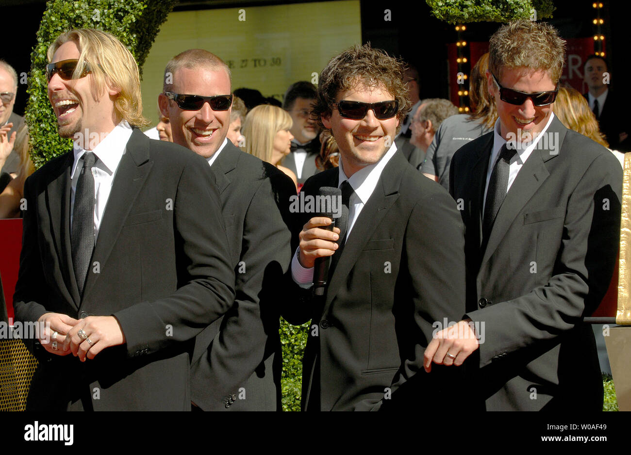 Rock band Nickelback members (L-R) Chad Kroeger, Mike Kroeger, Ryan ...