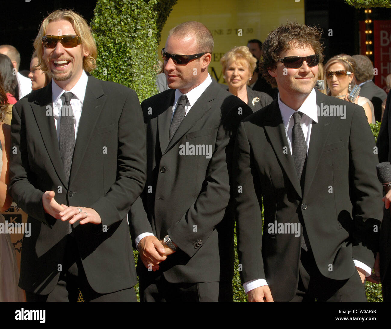 Rock band Nickelback members (L-R) Chad Kroeger, Mike Kroeger and Ryan ...