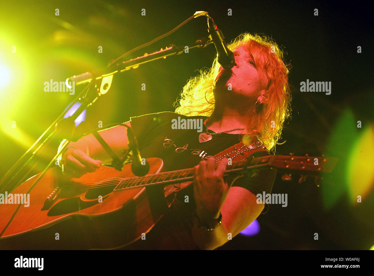 Emily Saliers of American folk rock duo the Indigo Girls performs ...