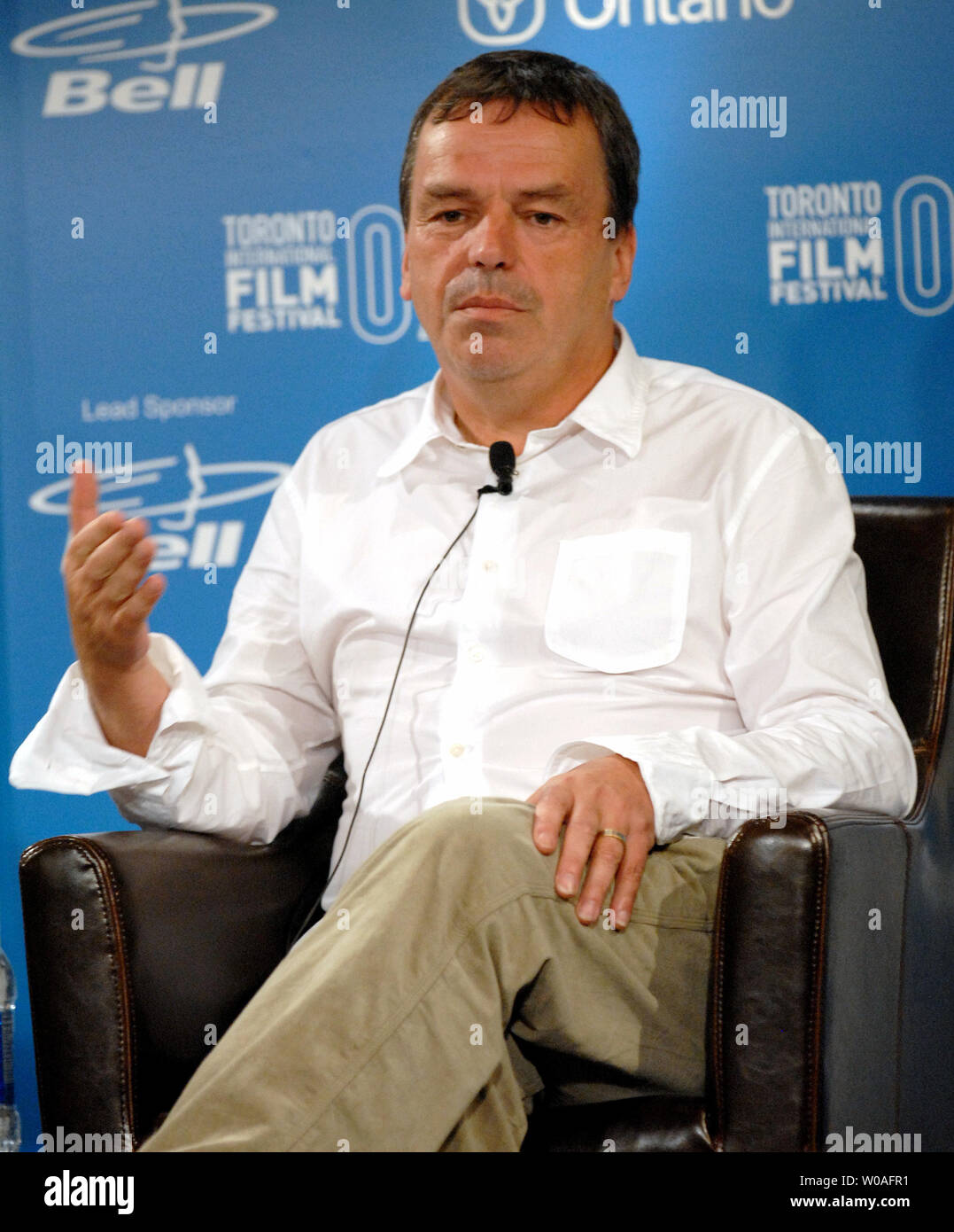 Director Neil Jordan attends a press conference for "The Brave One" at ...