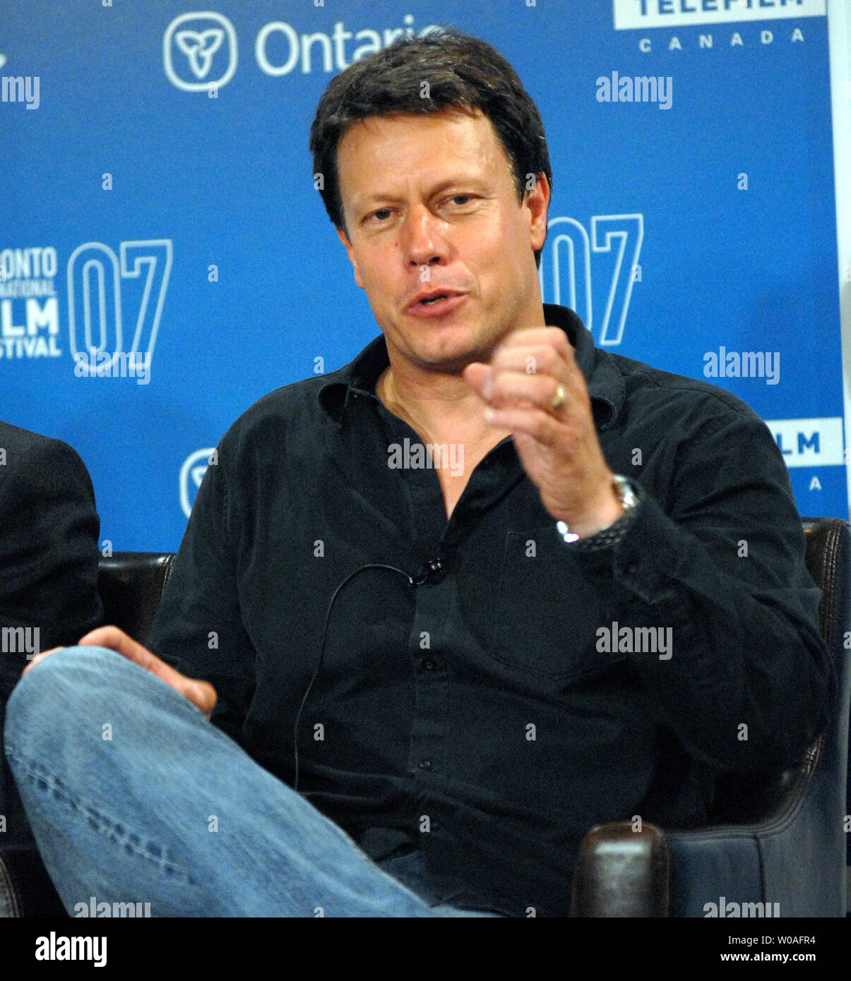 Director Gavin Hood attends a press conference for "Rendition" at the ...