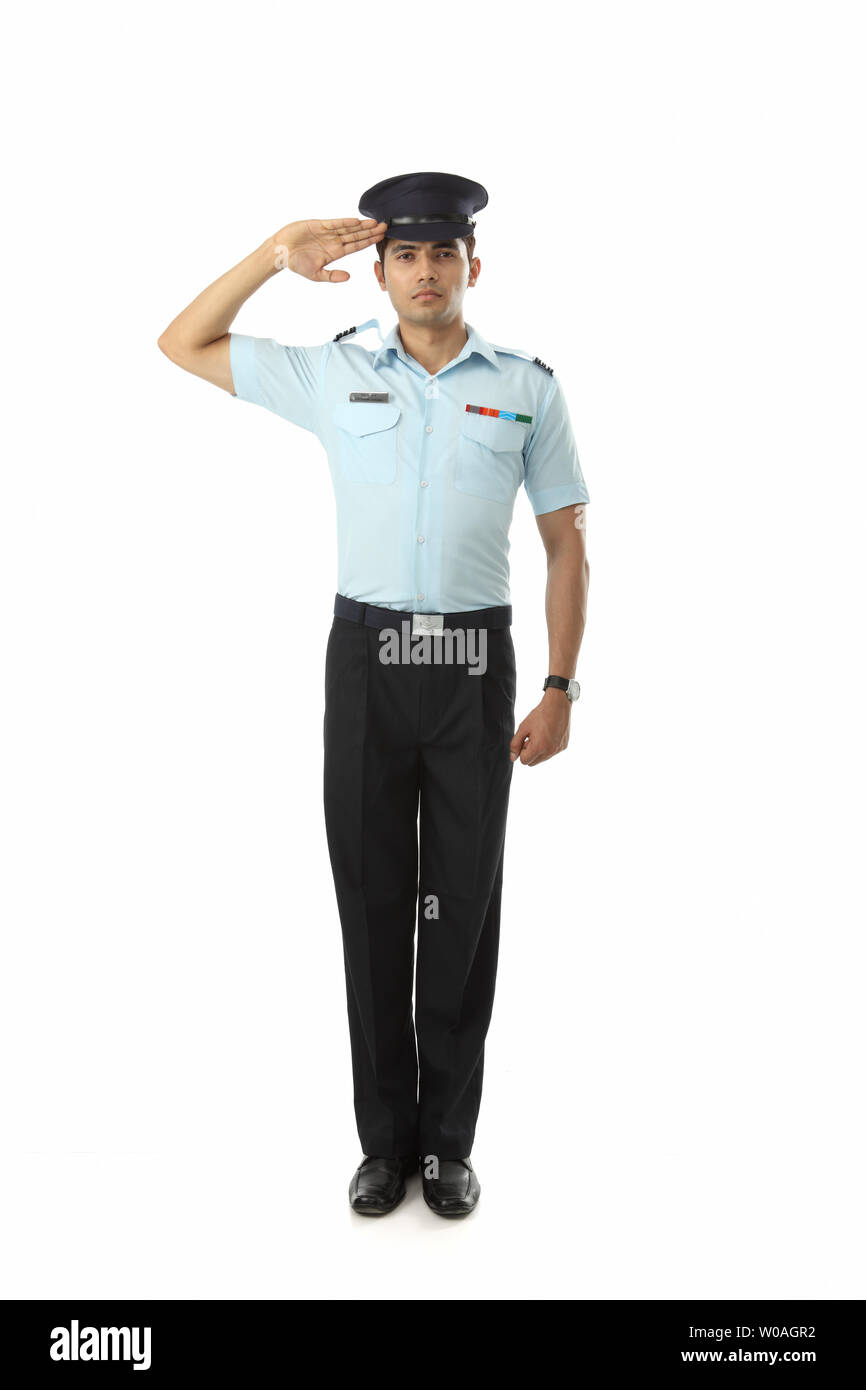 Pilot salute Cut Out Stock Images & Pictures - Alamy