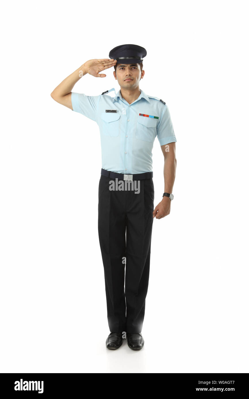 India Man Salute High Resolution Stock Photography and Images - Alamy
