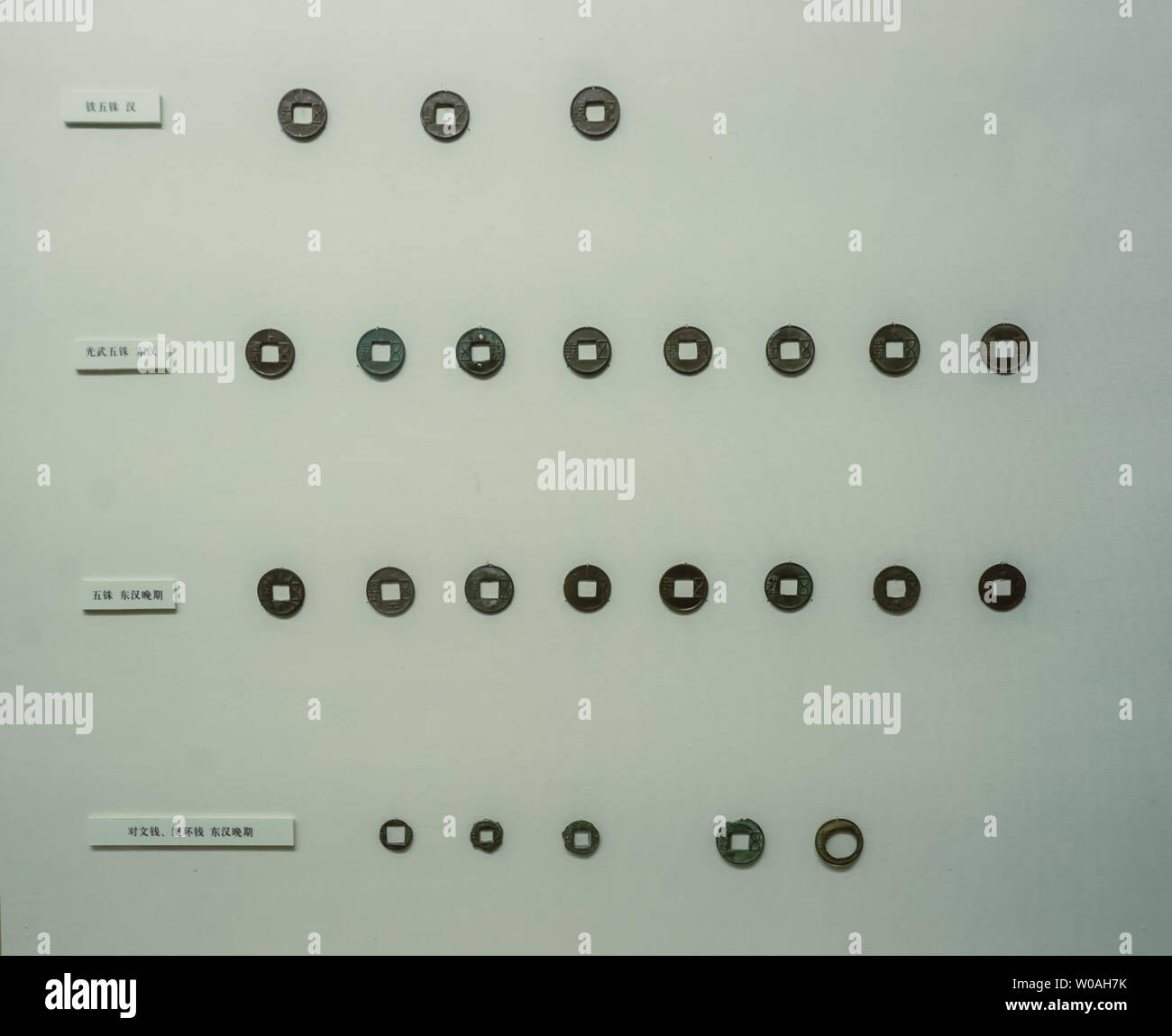 National Museum: Five baht coins in Han Dynasty Stock Photo - Alamy