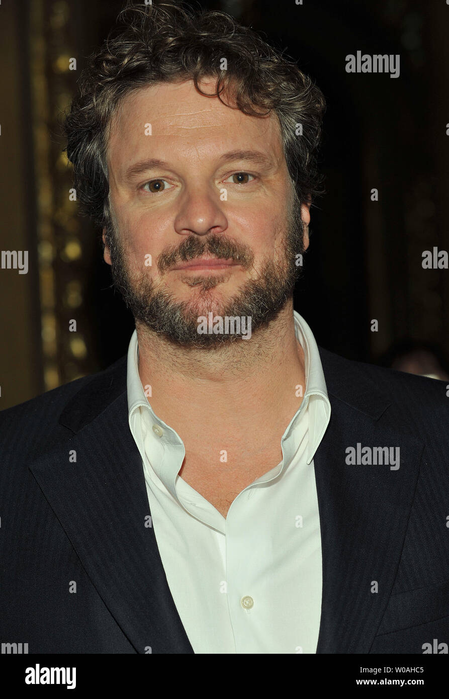 Colin Firth arrives for the premiere of "Easy Virtue" at the Elgin ...