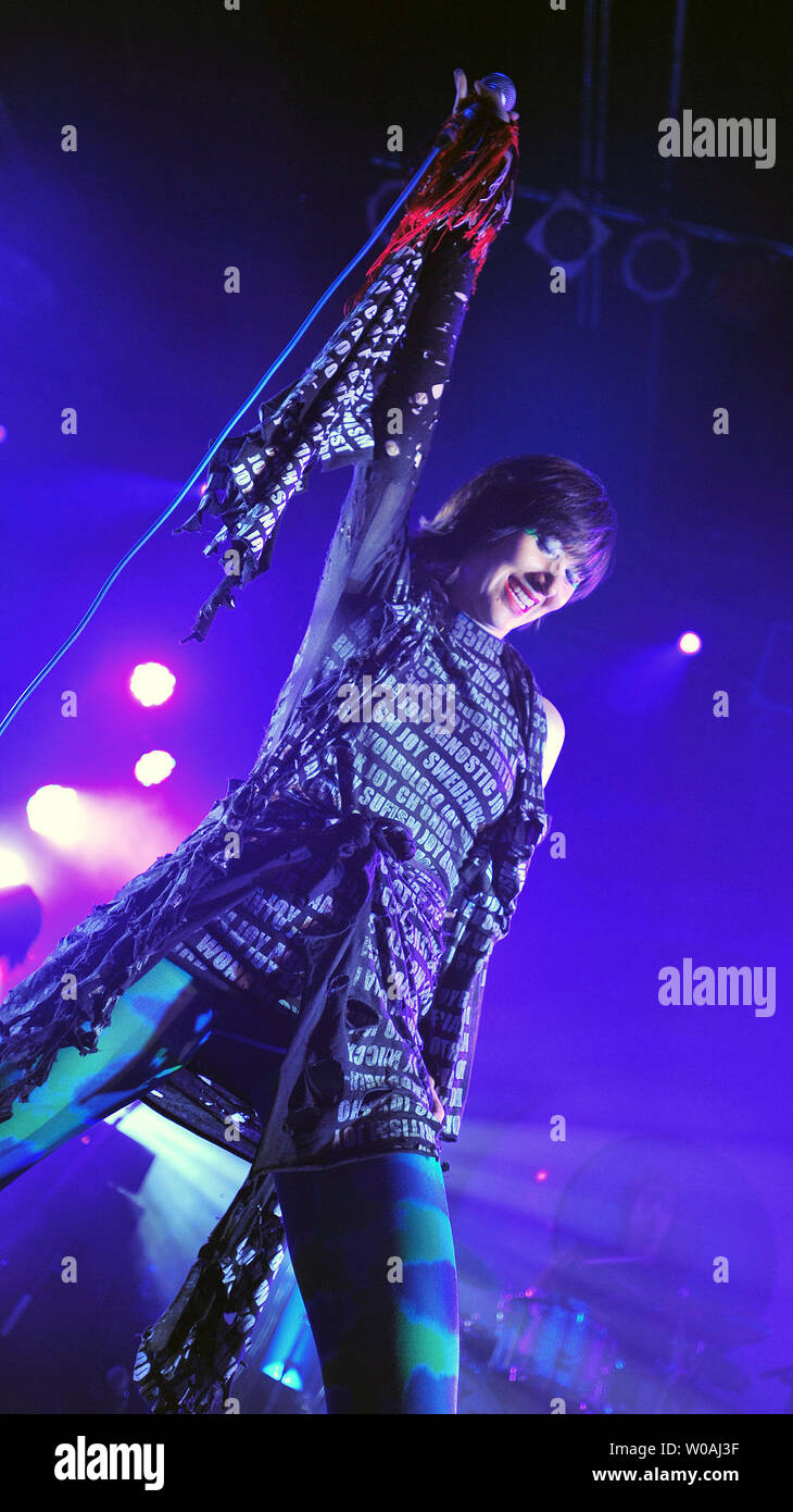 Yeah Yeah Yeahs' lead singer Karen O performs in the second of two sold ...