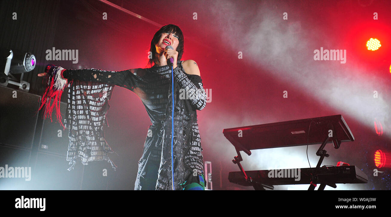 Yeah Yeah Yeahs' lead singer Karen O performs in the second of two sold ...