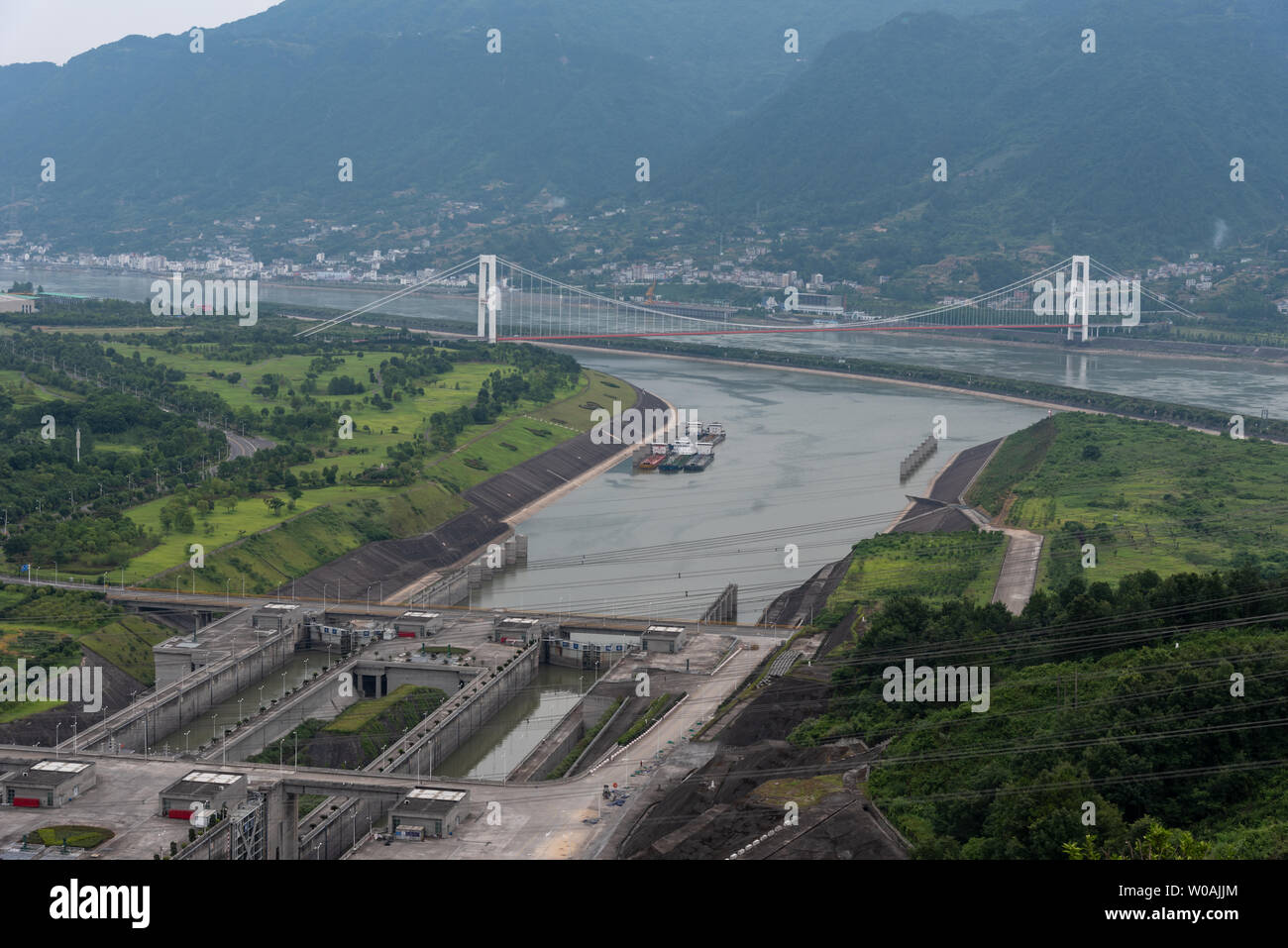 Three Gorges Dam scenery Stock Photo - Alamy