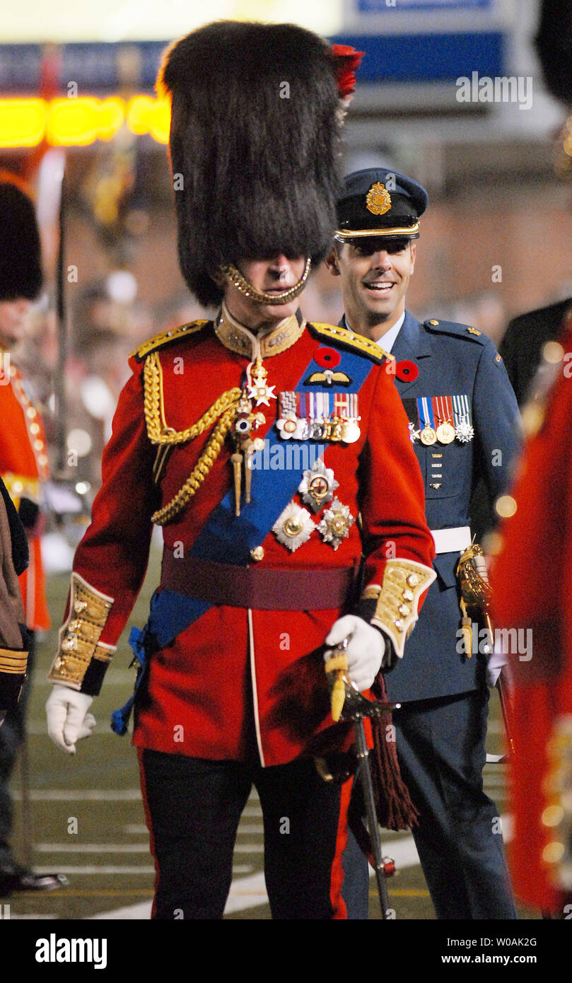 Britain's Prince Charles (wearing blue sash) attends a Presentation of ...