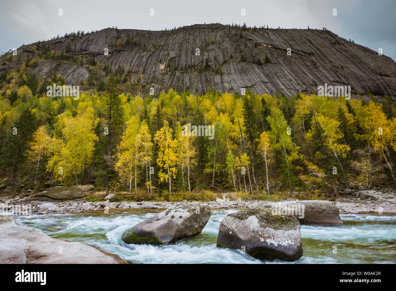 Autumn scenery of Kokoto Sea, Xinjiang Stock Photo - Alamy