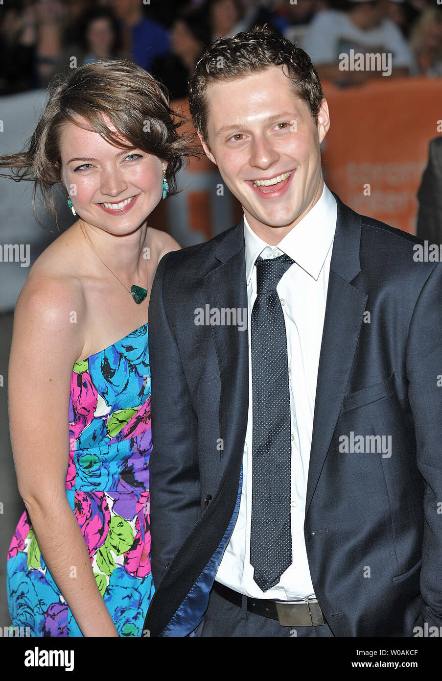 Actor Noah Reid (R) and friend Susie Fournier arrive for the world ...