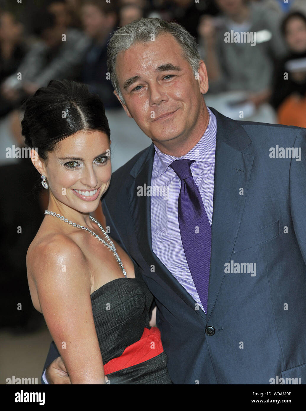 Actor Spencer Garrett (R) and guest arrive at the world premiere of ...