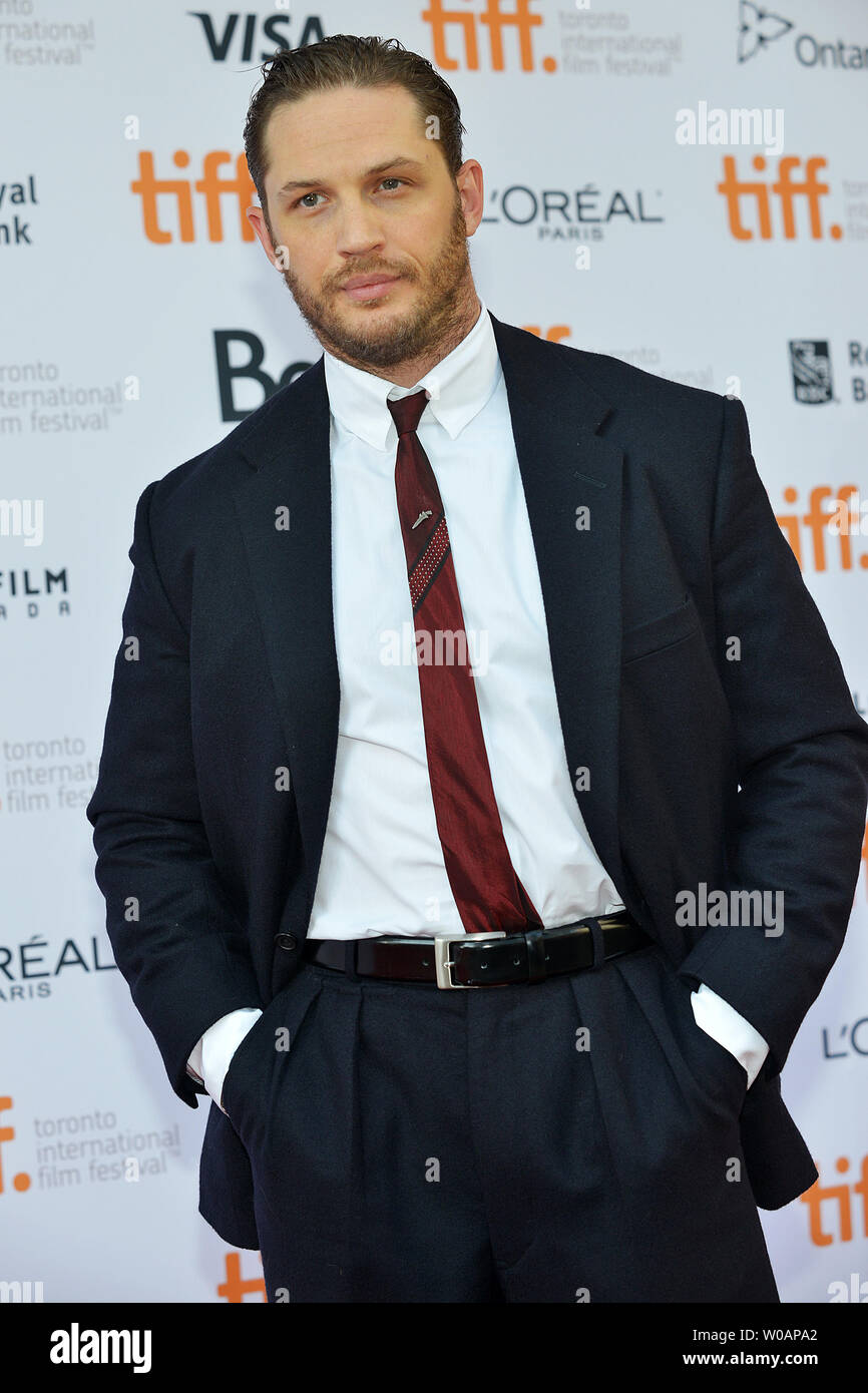 Tom Hardy arrives for the Toronto International Film Festival premiere ...