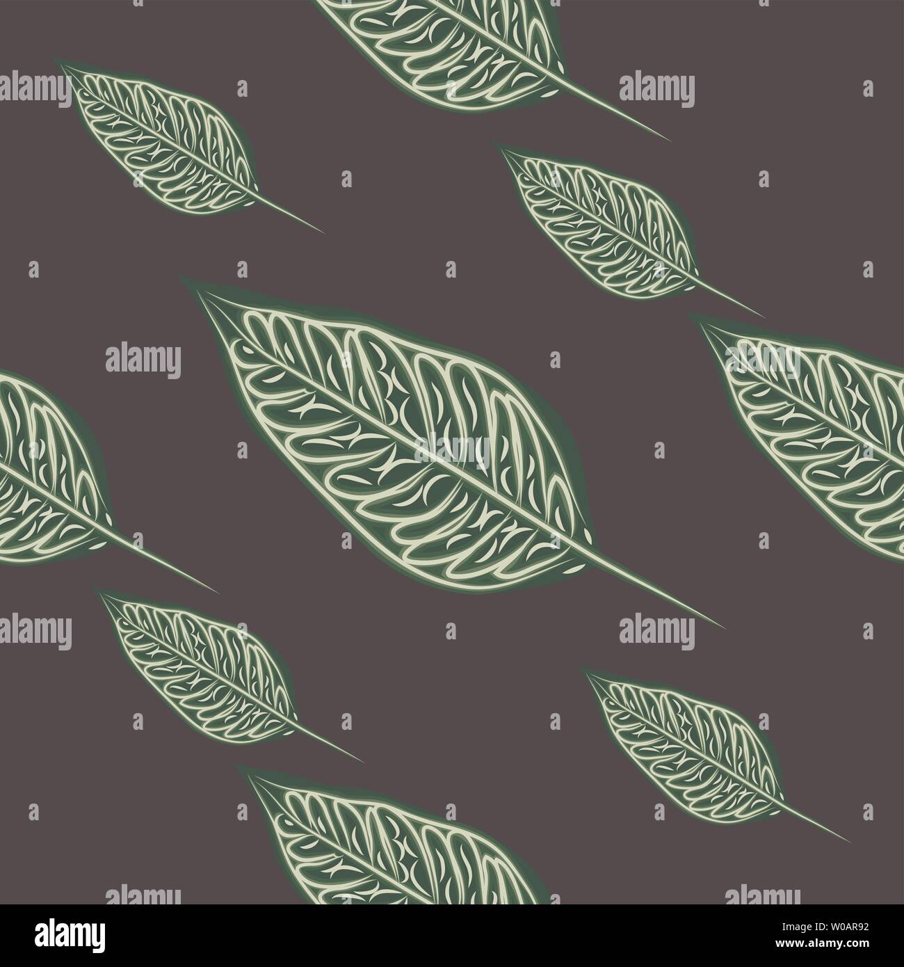 seamless pattern of tropical plants. Repeat tropical backdrop with ...