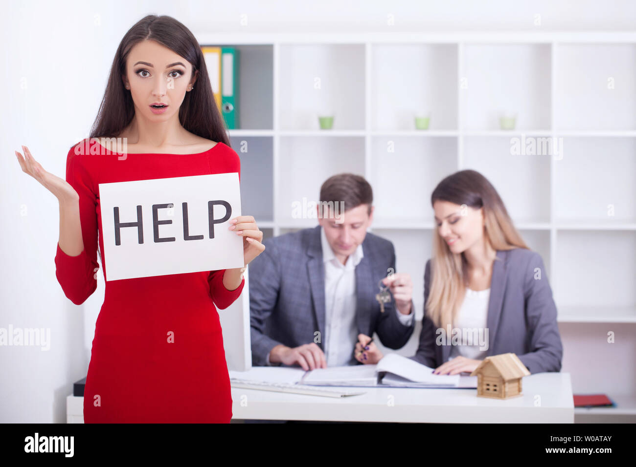 Woman asking husband help hi-res stock photography and images - Alamy