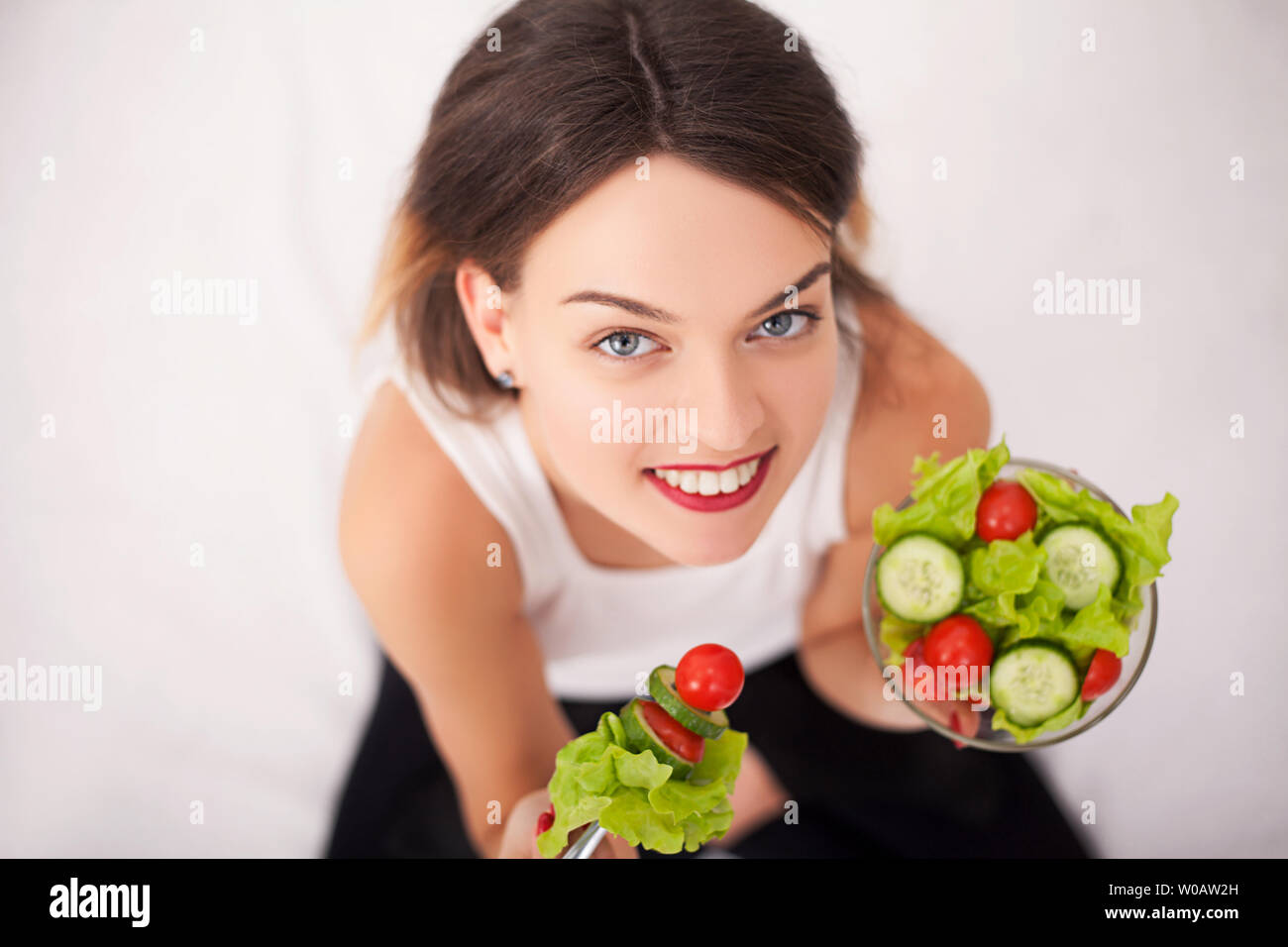 Person eating food after gym hi-res stock photography and images - Alamy