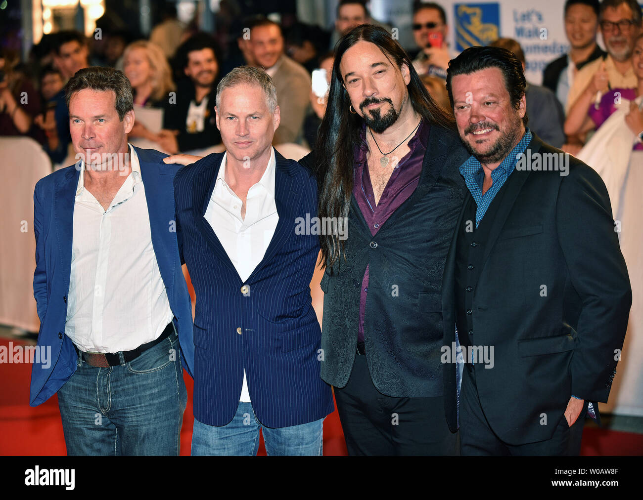 (L-R) The Tragically Hip's Gord Sinclair, Johnny Fay, Rob Baker and ...