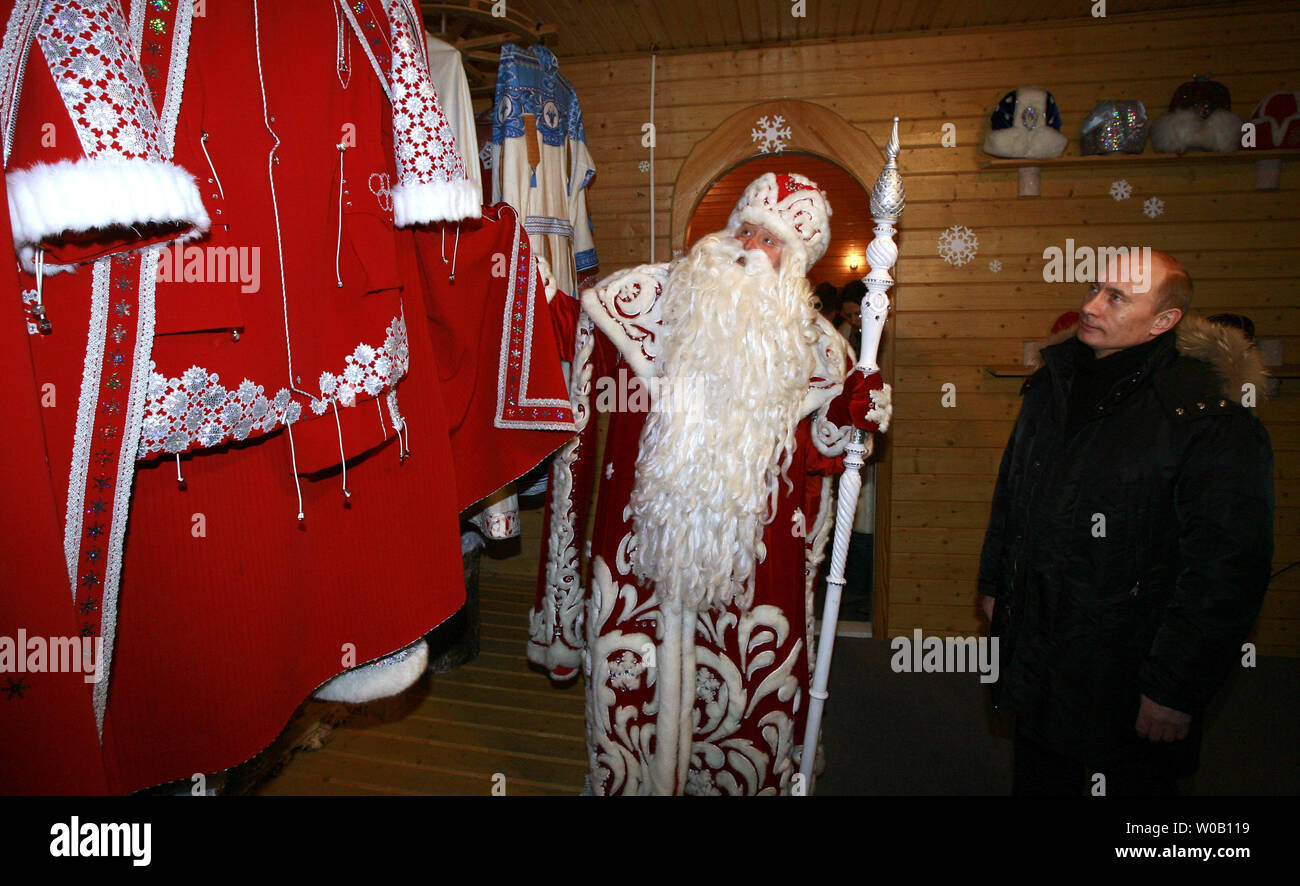 Russian President Vladimir Putin and Father Frost, the Russian ...