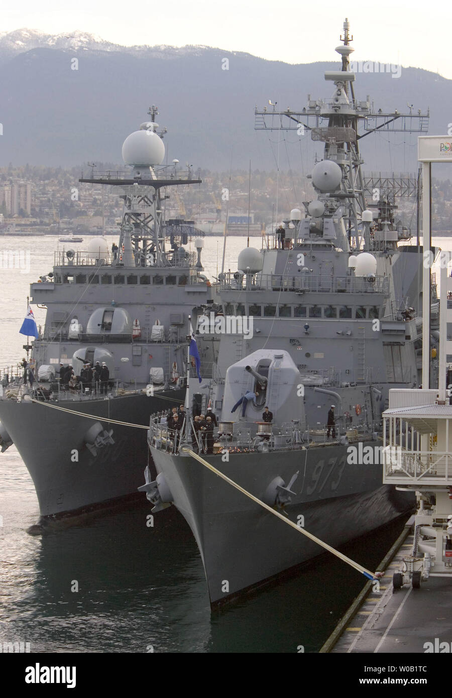South Korean navy vessels dock at Vancouver's Canada Place, October 26 ...