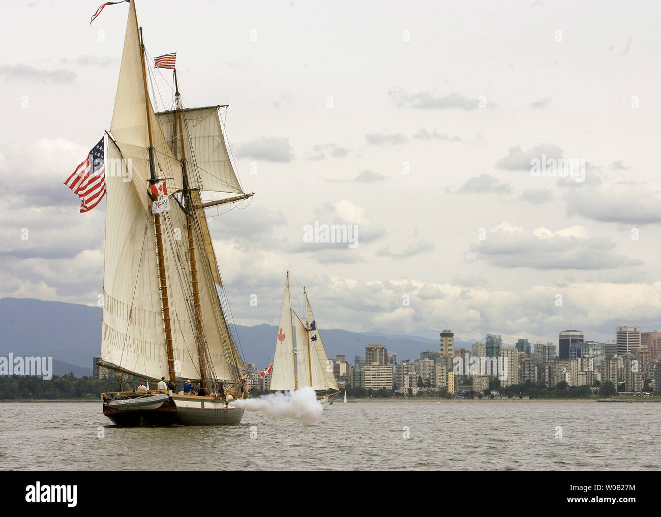 The Lynx, a 122-foot square topsail two masted schooner from Newport ...