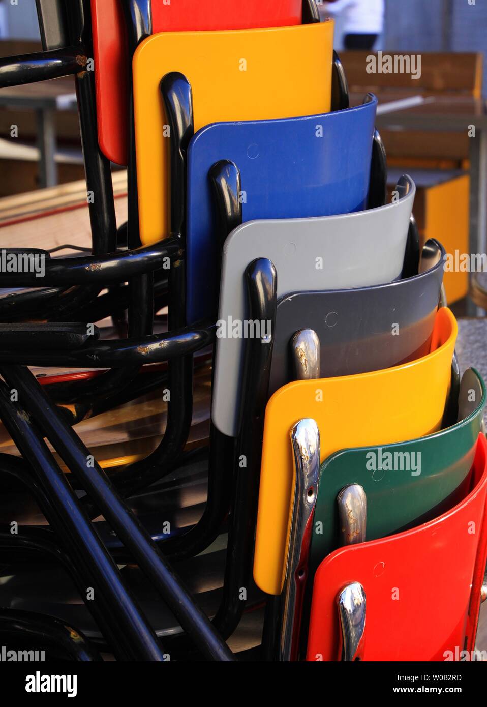 Stacking chairs hi-res stock photography and images - Alamy
