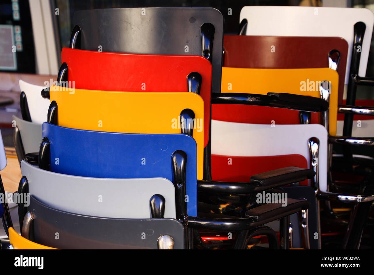 Stacking chairs hi-res stock photography and images - Alamy