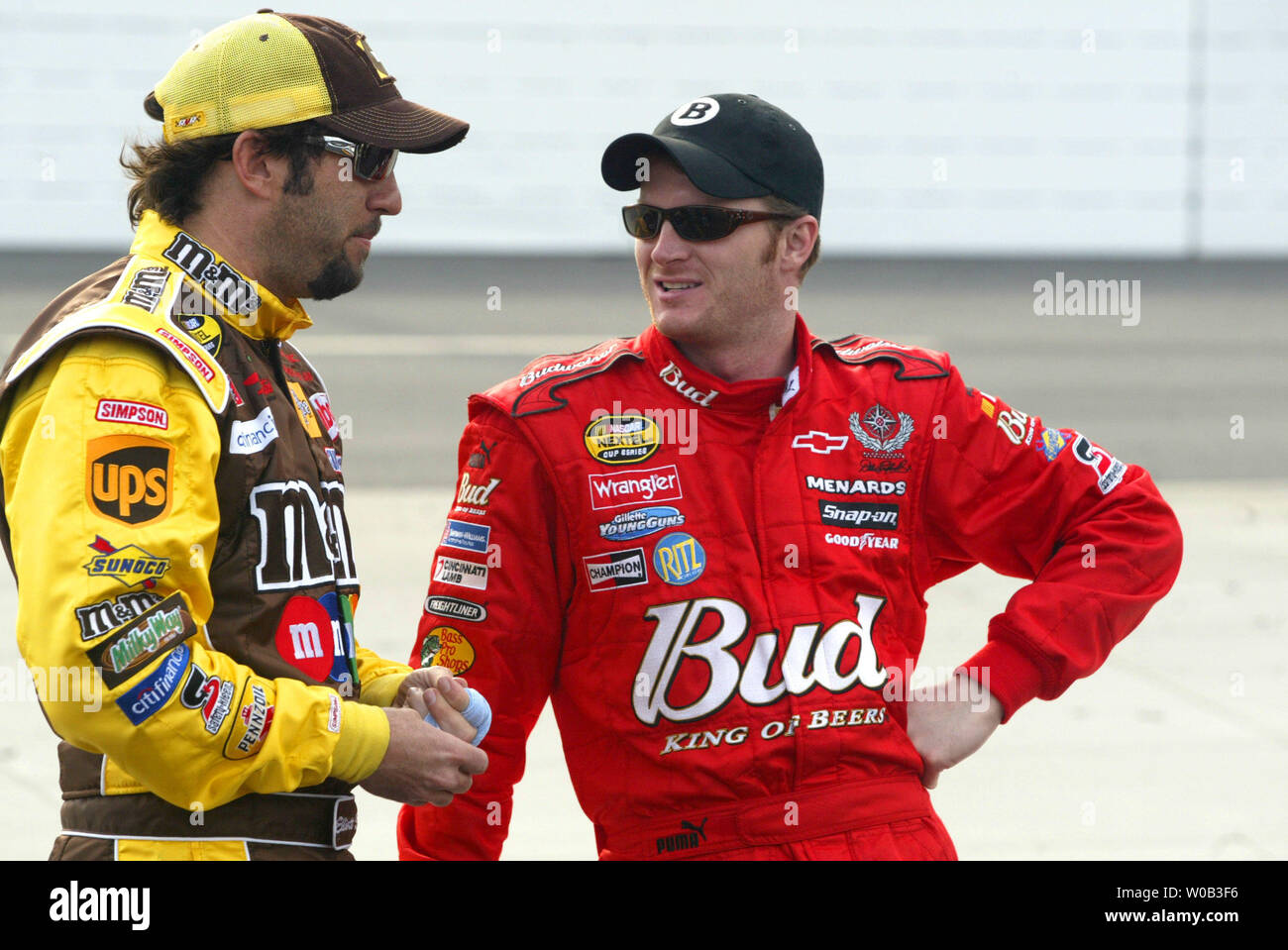 NASCAR race car drivers Elliott Sadler, left, and Dale Earnhardt Jr ...