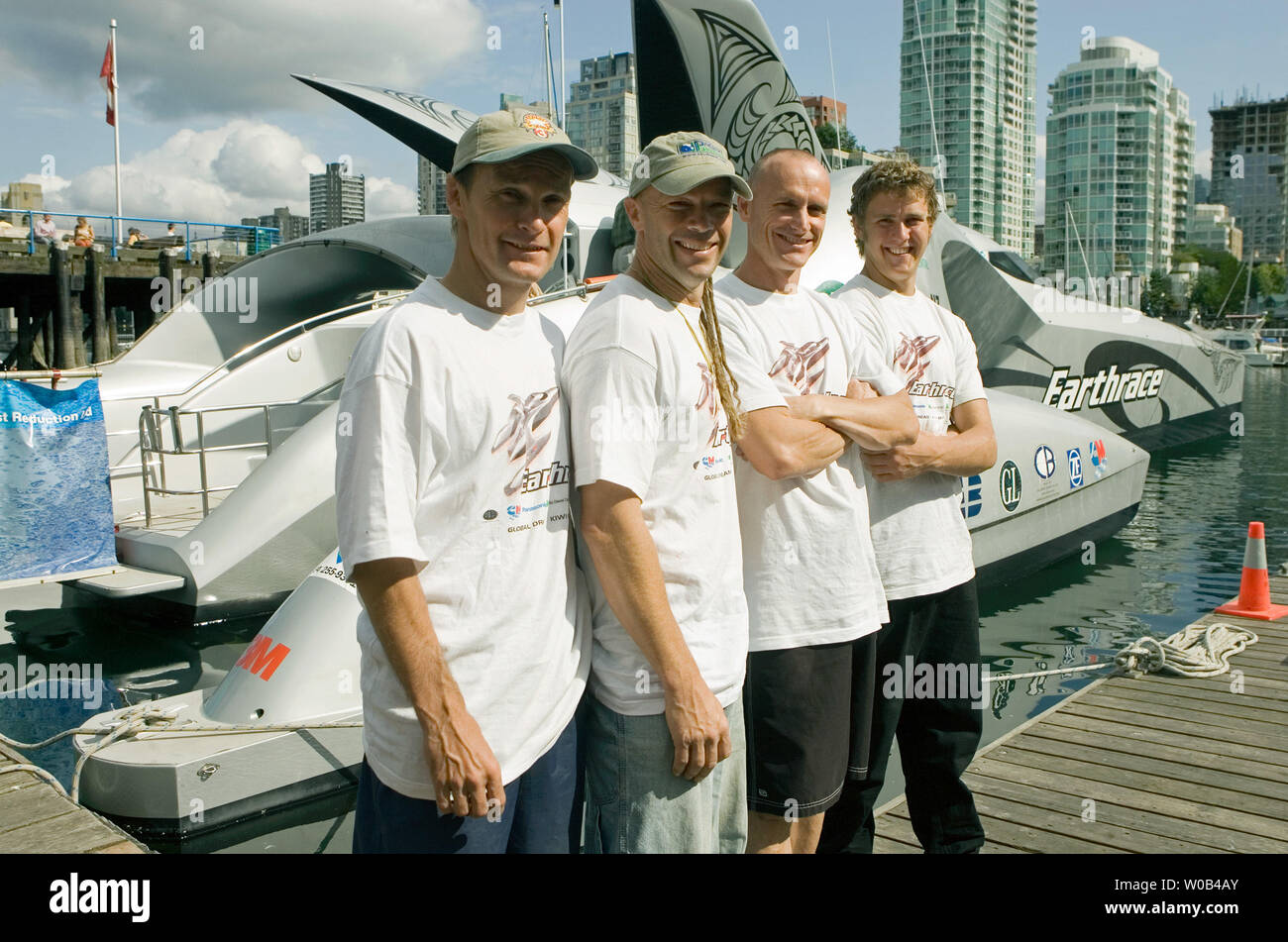 L to R: Ove Herlogson from Sweden, Paul Debenham, Pete Bethune and ...