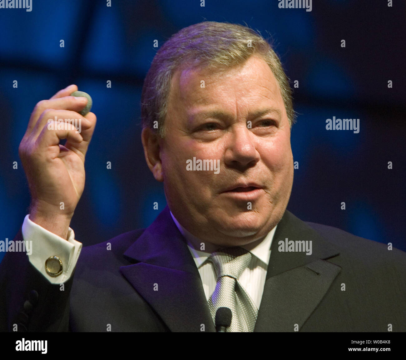 William Shatner receives his kidney stone as a surprise gift, which he ...
