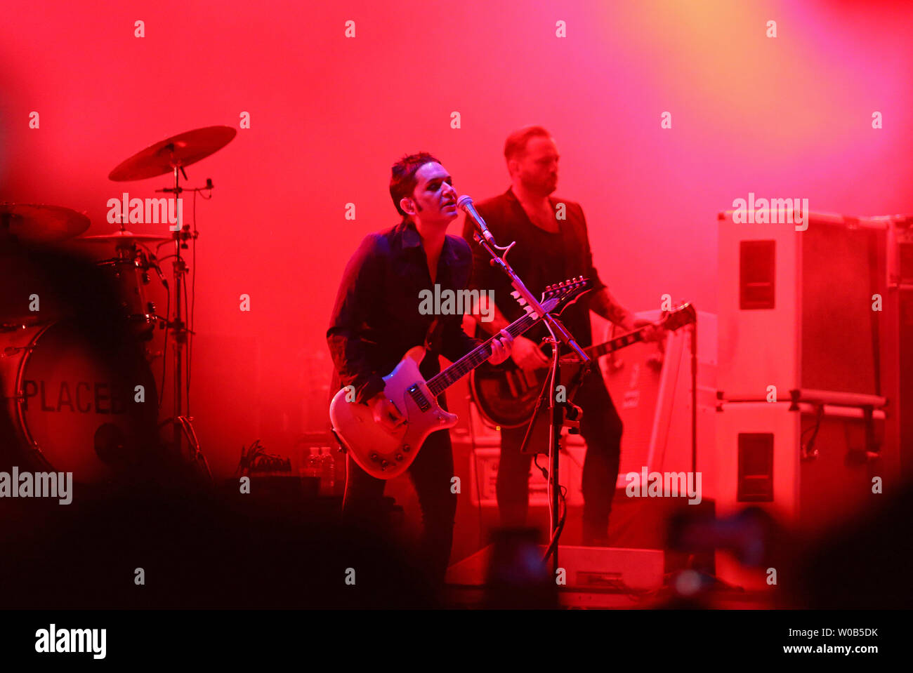 Kyiv, Ukraine - July 8, 2018: Placebo, a British alternative rock band ...